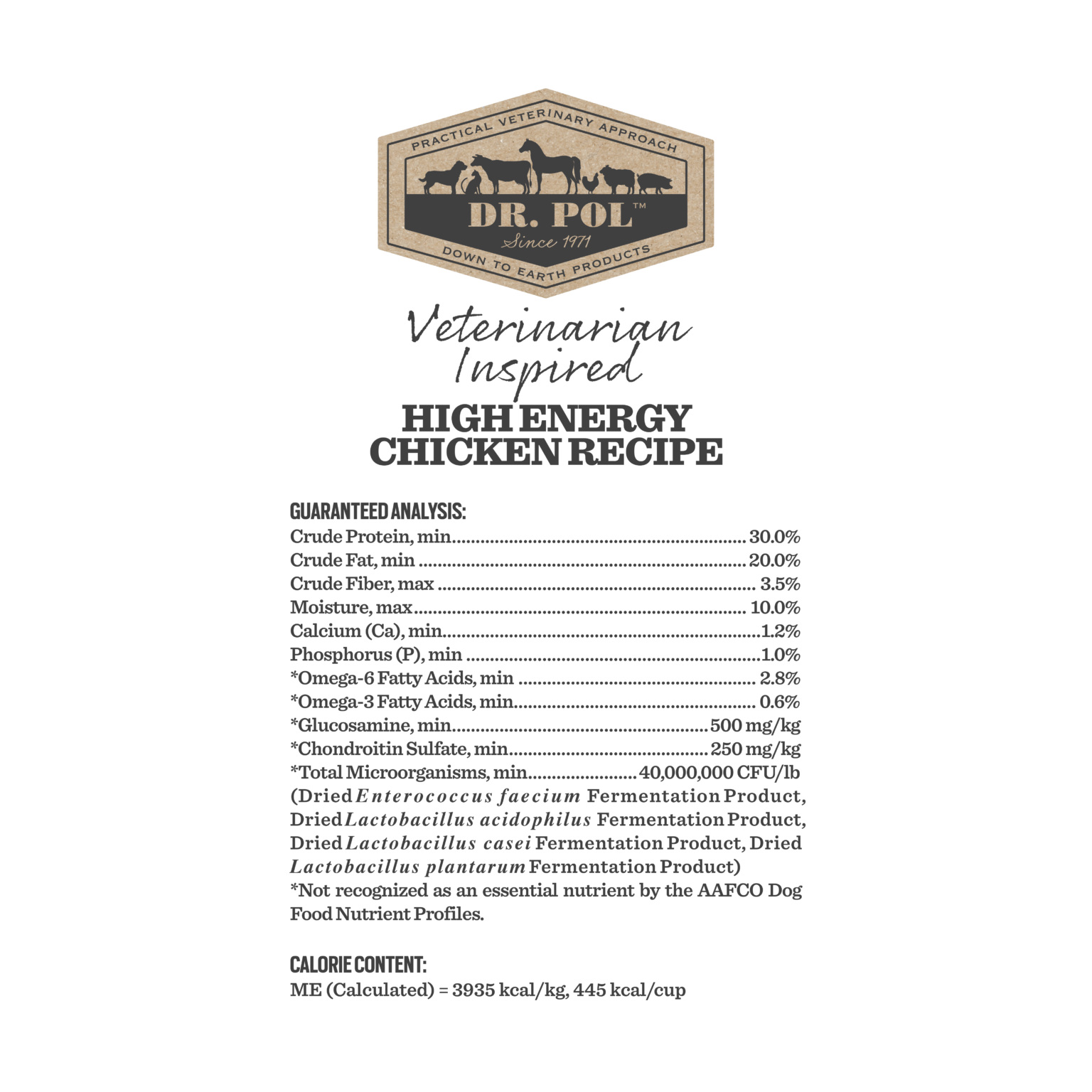 Dr. Pol High Energy Chicken Recipe Active Dog and Puppy Food - Dr. Pol ...